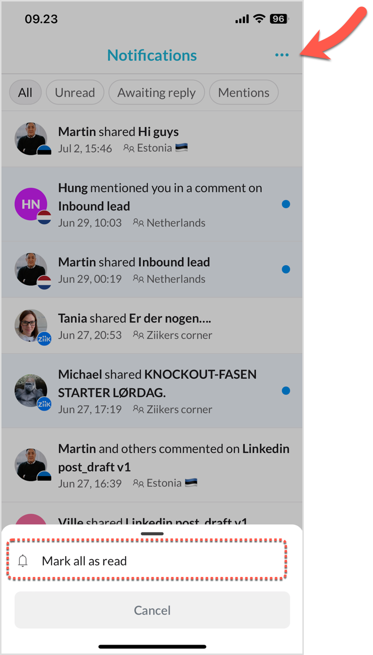 How to use the Notification Center