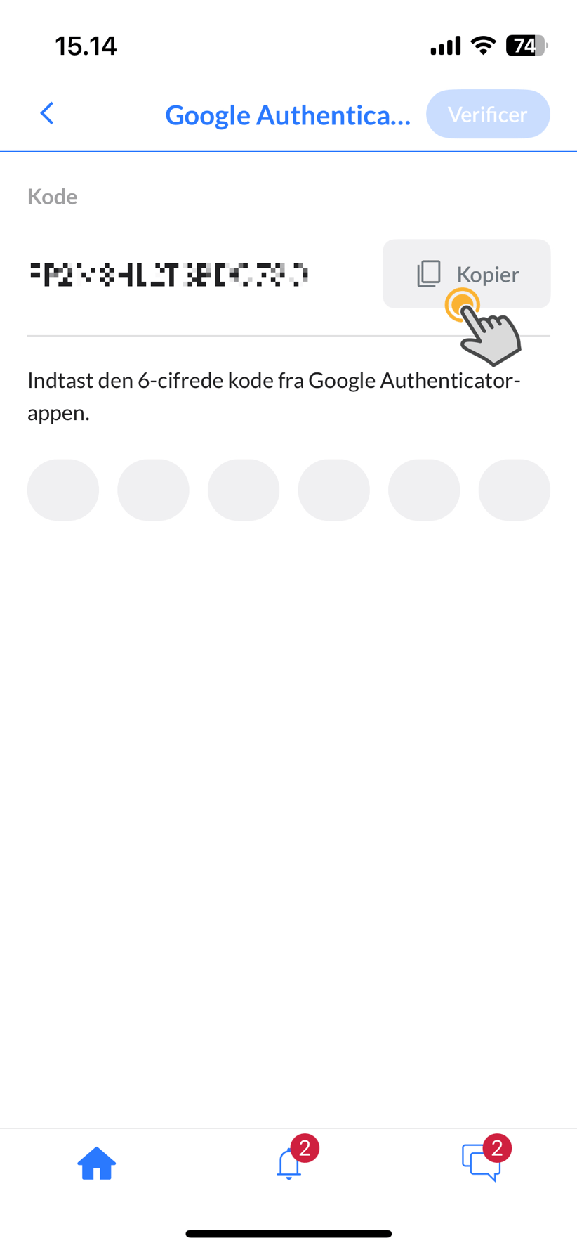How to activate two-factor authentication